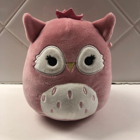 Squishmallows | Toys | Htf 5 Cute Squishmallow Bri The Pink Owl W Crown ...
